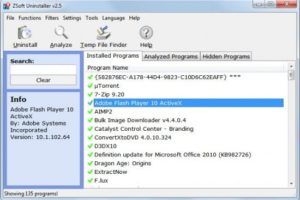ZSoft Uninstaller, Instalación de monitores, Desinstalación de software