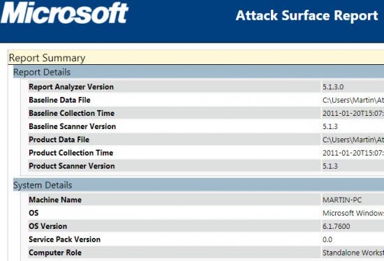 Microsoft Attack Surface Analyzer, Validación de aplicaciones antes de ...