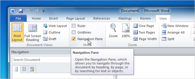 Utilice el panel de navegación de Word 2010 para reorganizar fácilmente ...