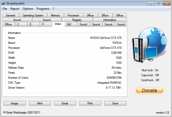 SimpleSysInfo, Información del sistema portátil