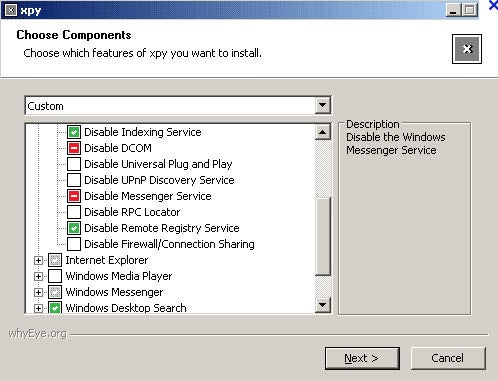 Cambiar la configuración de Windows XP con XPY