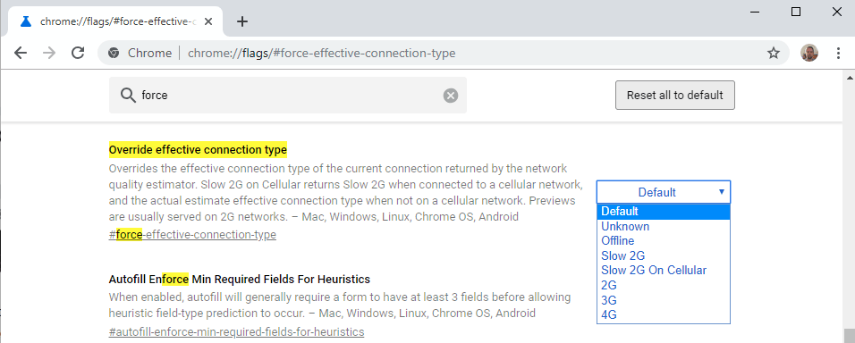 Página Lite proporcionada por Google en Google Chrome