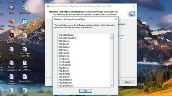 ¿Cómo ejecutar la herramienta de eliminación de software malintencionado de Microsoft Windows 10?