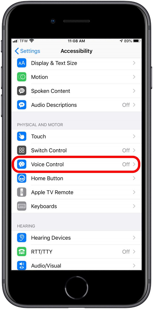 Cómo activar el control por voz en el iPhone