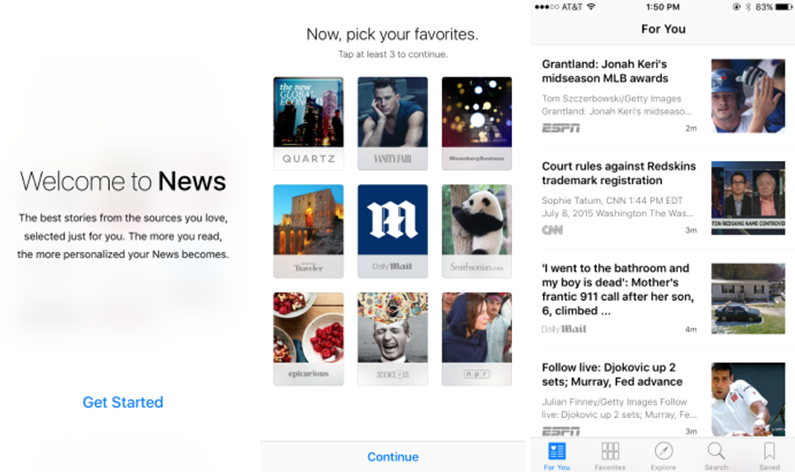 Apple News aparece en la última versión beta de iOS 9
